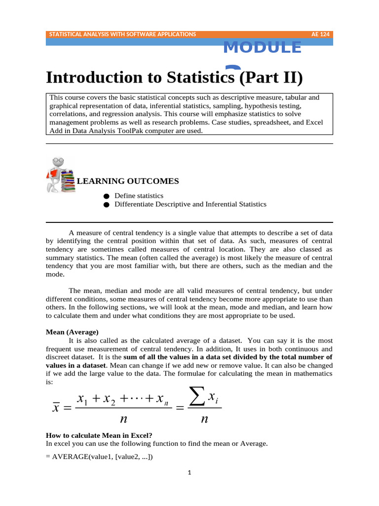 Week 4 Measures Of Central Tendency With Assessment Pdf Standard Deviation Variance