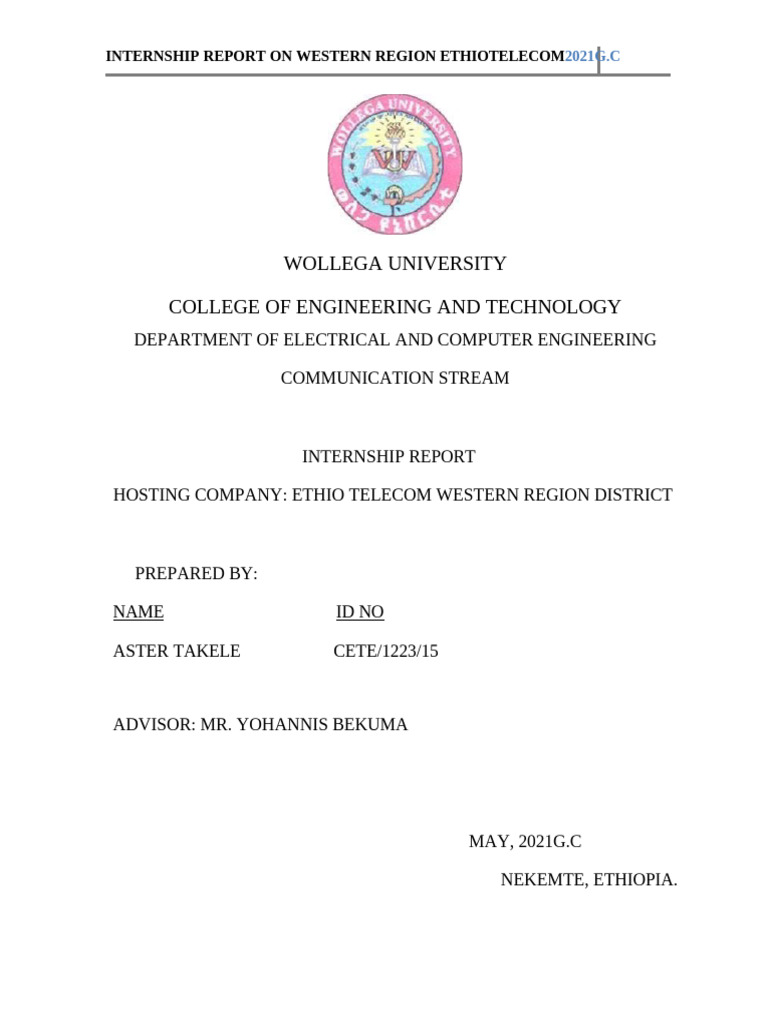 ethio-tele-report | PDF | Cellular Network | Computer Network