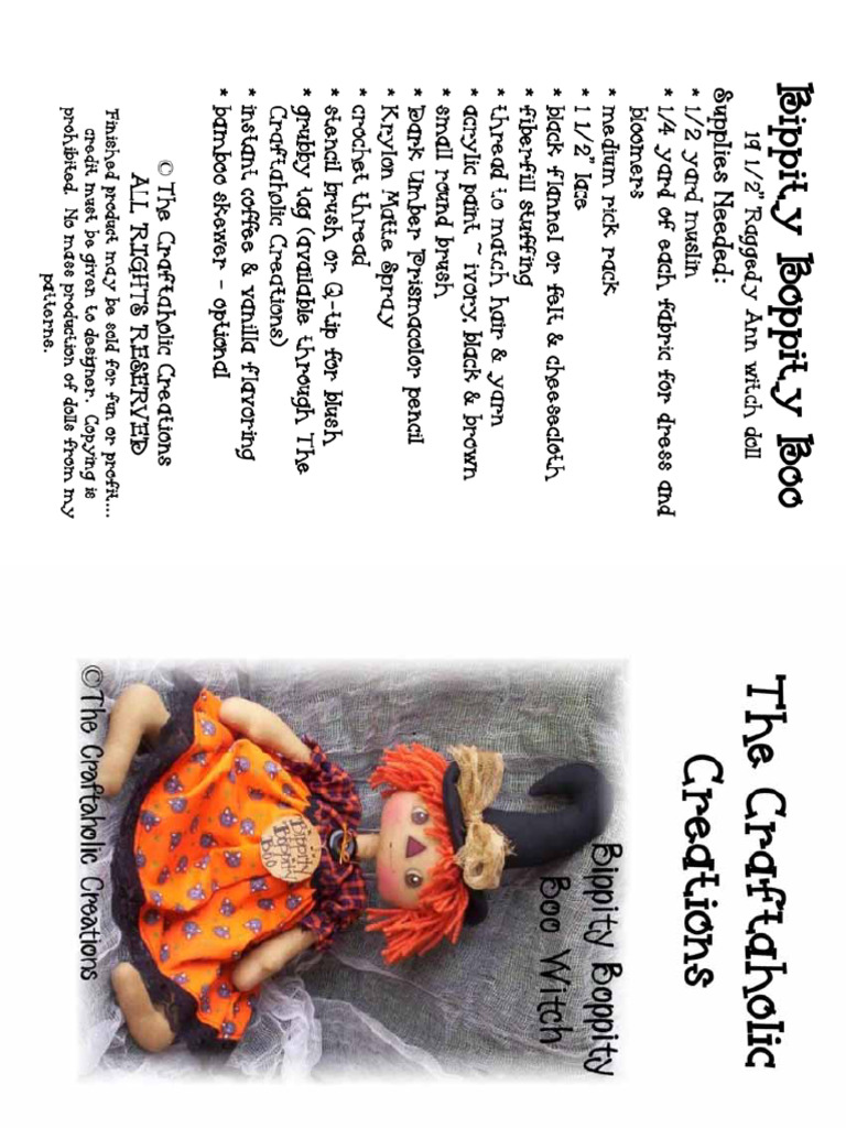 Bippity Boppity Boo E-Pattern | PDF