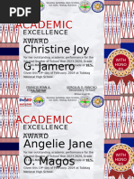 Academic Excellence Award Template | PDF