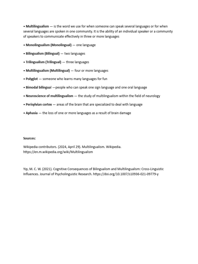 Share Multilingualism notes.docx | PDF
