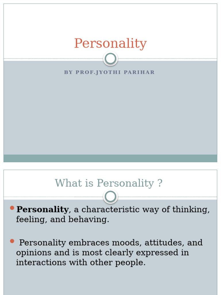 Personality Attributes 1 | PDF | Extraversion And Introversion | Feeling