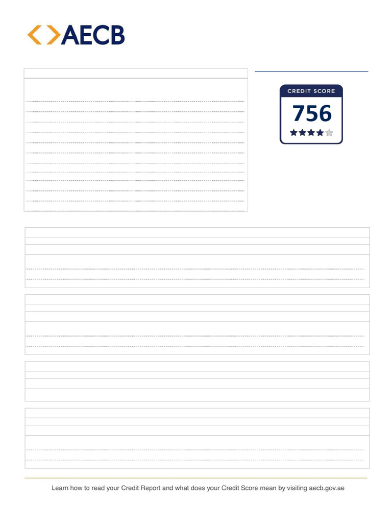 Aecb Credit Bureau Report Vipin Tyagi Rak | PDF | United Arab Emirates ...