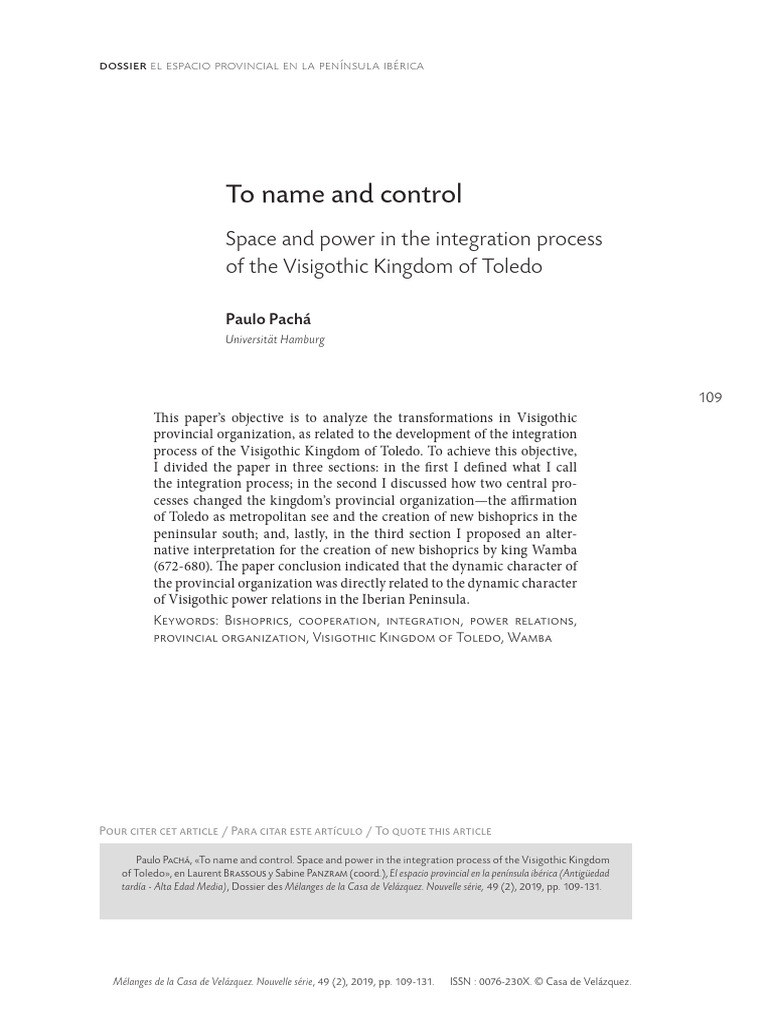 Pachá - 2019 - To Name and Control | PDF | Ordination