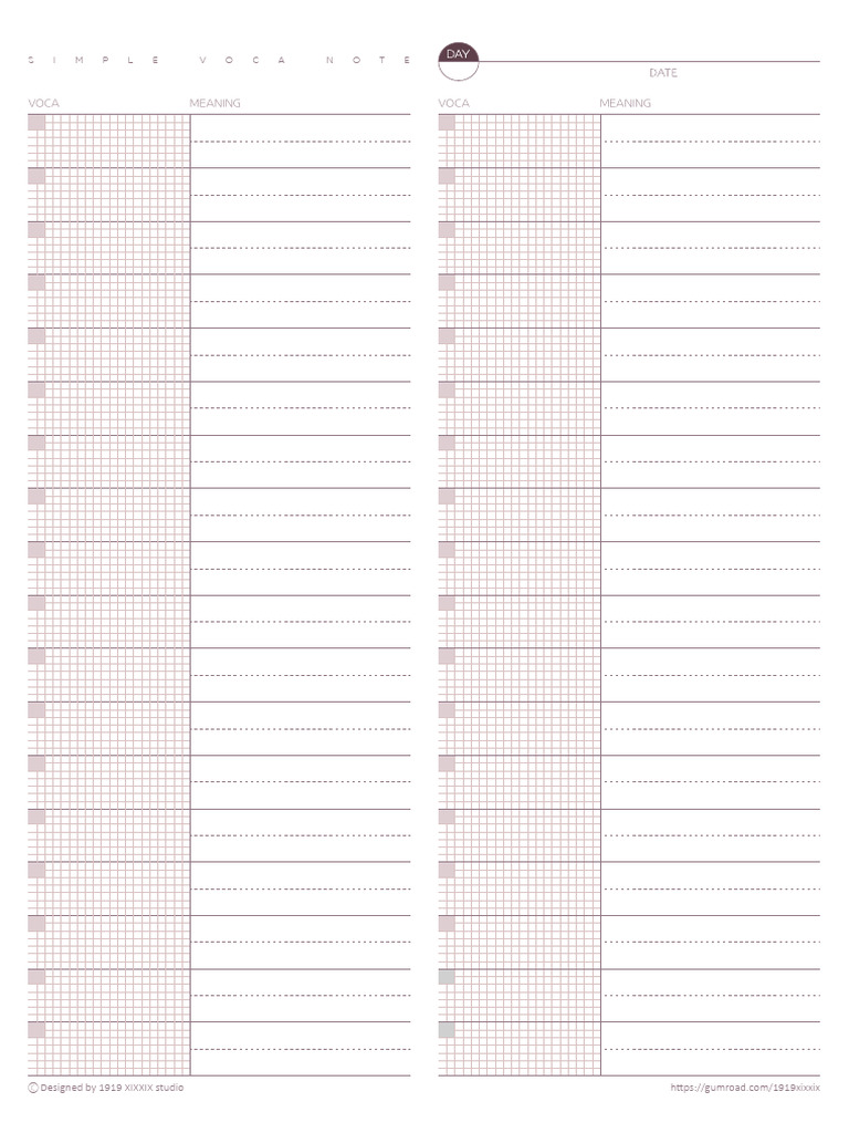 1919XIXXIX - Voca Note2 - Ver. Verti - For Free Sharing | PDF