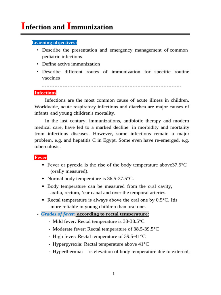4-Infection and Immunization | PDF | Infection | Measles