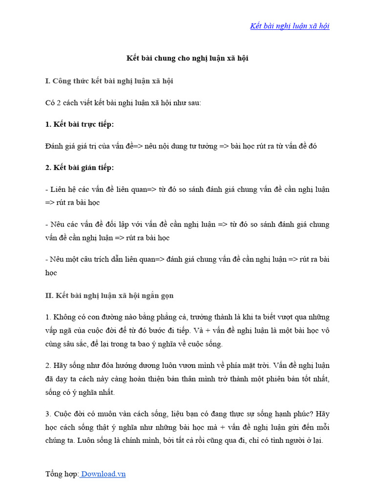 Ket Bai Nghi Luan Xa Hoi | PDF