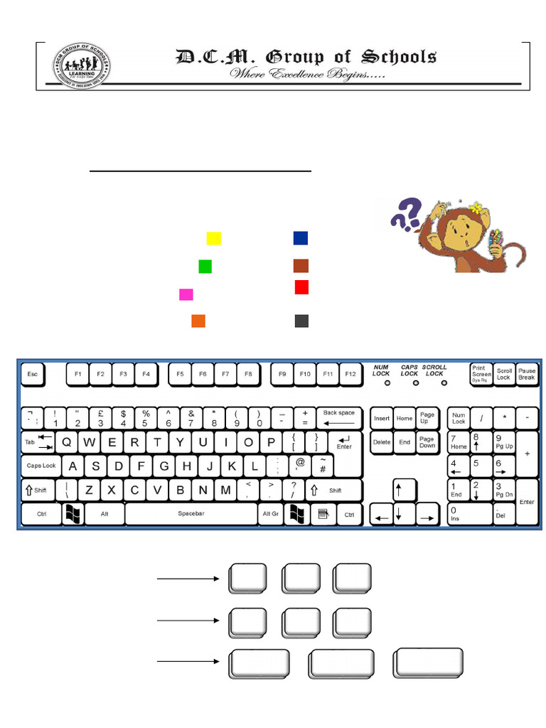 Chap 5 Keyboard Worksheet | PDF | Computer Keyboard | Text