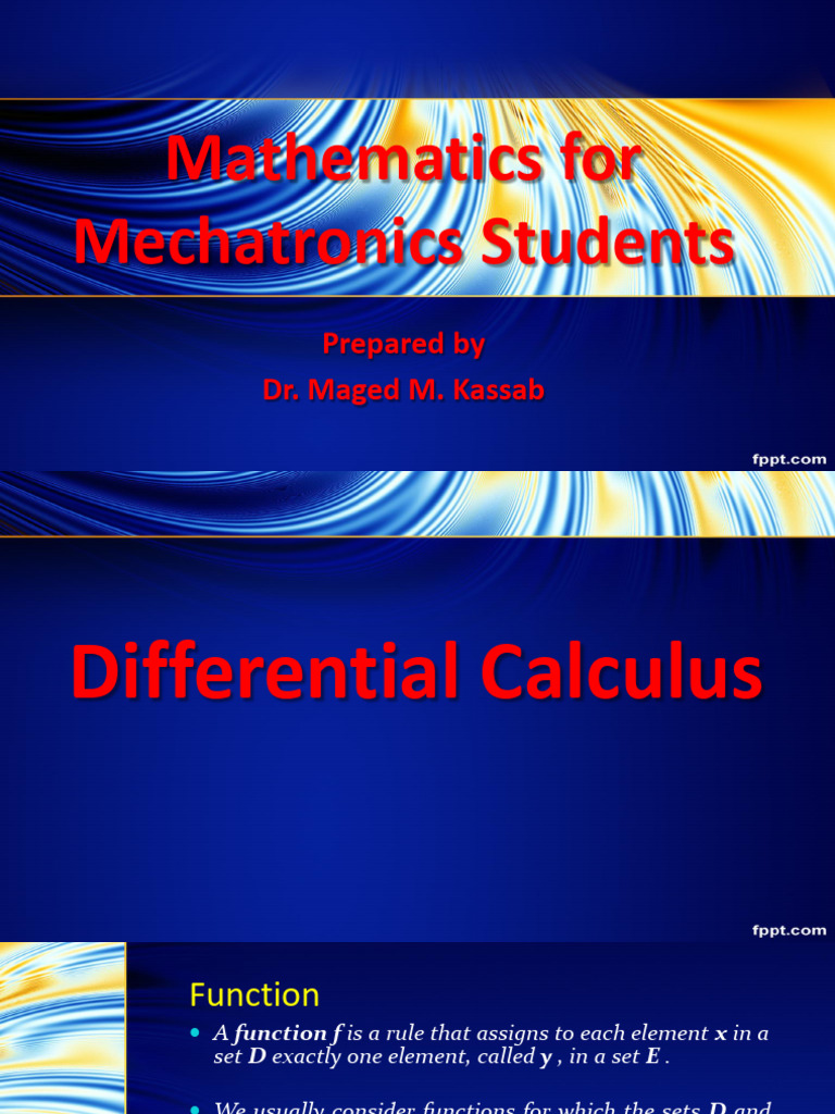 Lecture (1) - Differential Calculus-1 | PDF | Function (Mathematics) | Polynomial