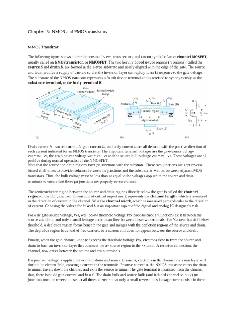 handout chapter 3 | PDF | Field Effect Transistor | Mosfet