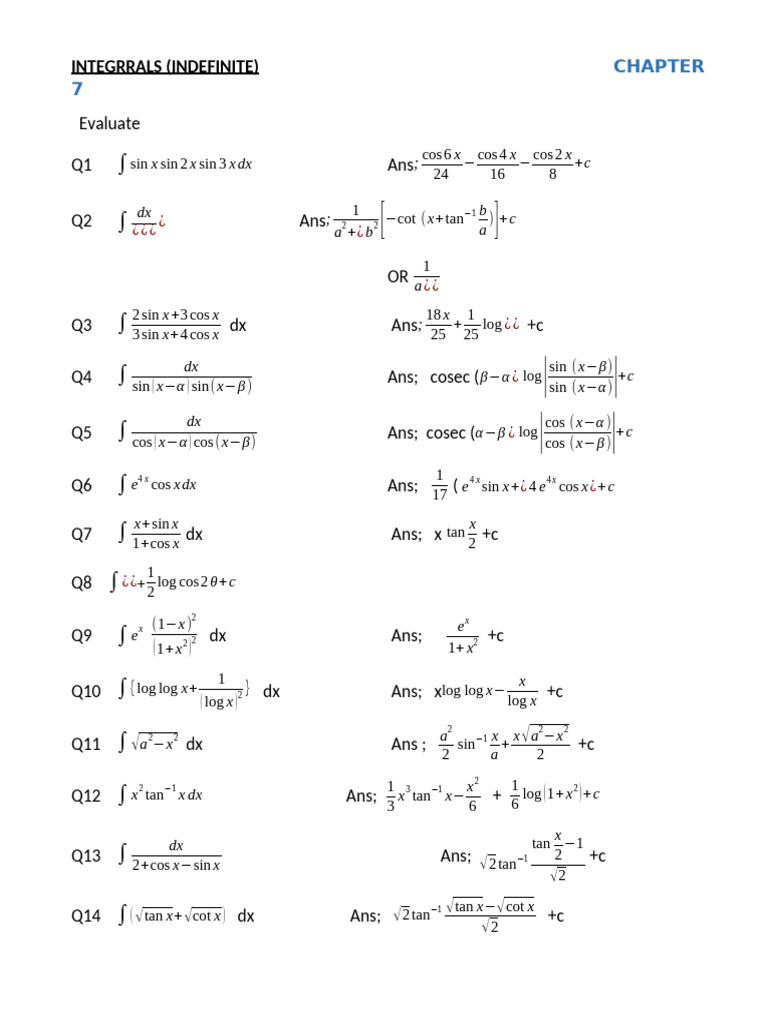 integrals 7 - revised | PDF