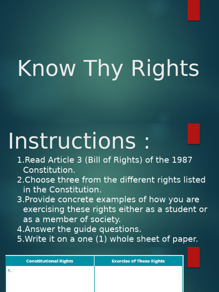 Know Thy Rights | PDF