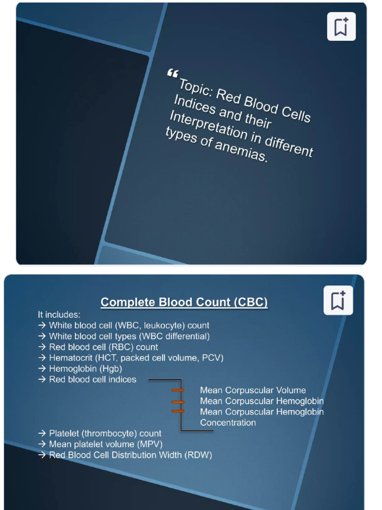 RBC Indices and WBC Count | PDF
