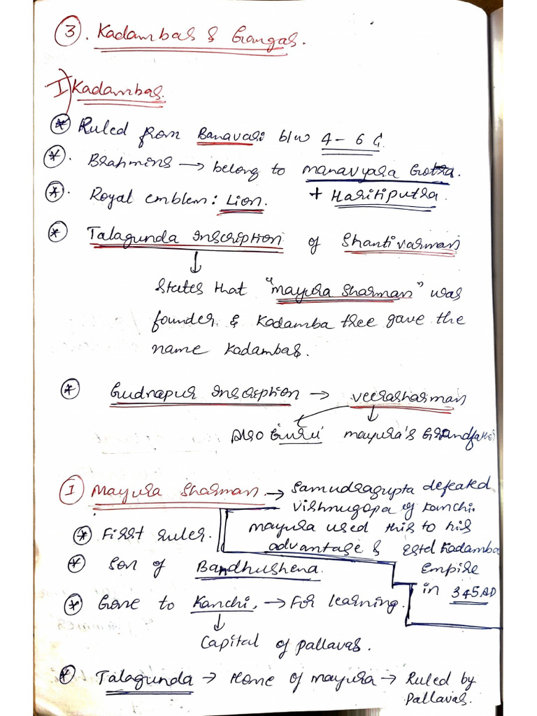 Kar History 3 Kadambas and Gangas | PDF