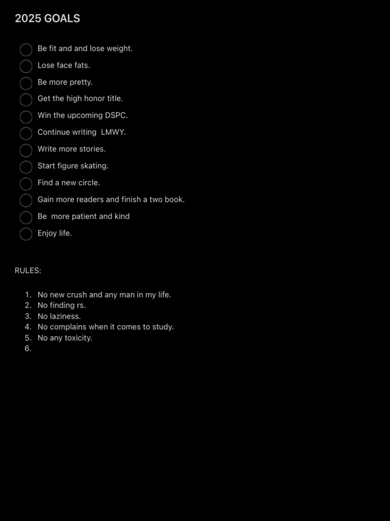 2025 Goals | PDF