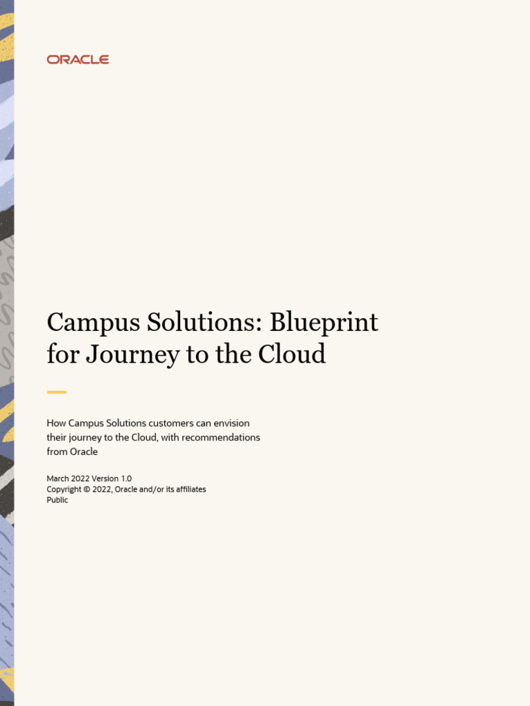 Campus Solutions Cloud Journey Blueprint | PDF | Cloud Computing ...