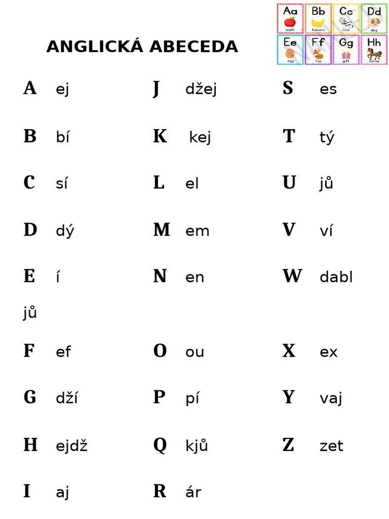 1 - Anglická Abeceda | PDF