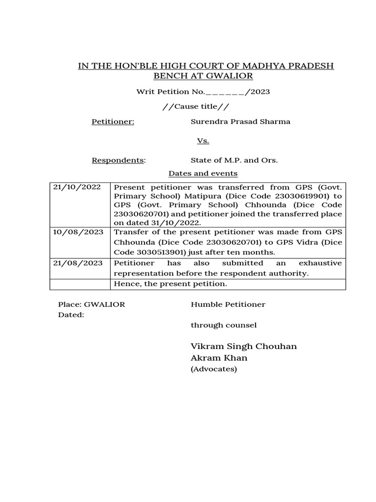 Surendra Prasad Sharma (Transfer Matter) | PDF | Justice | Crime & Violence