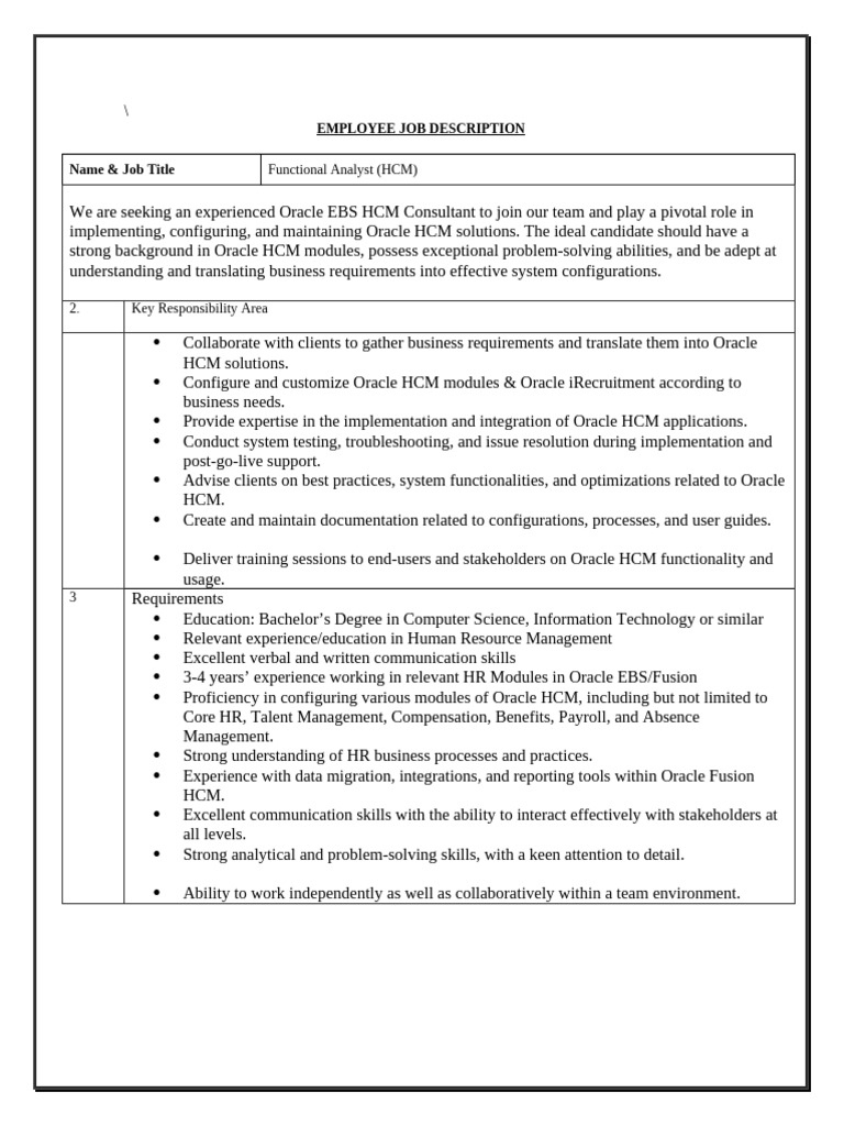 JD_Oracle EBS HCM Functional | PDF | Human Resource Management ... JD_Oracle EBS HCM Functional | PDF | Human Resource Management ...