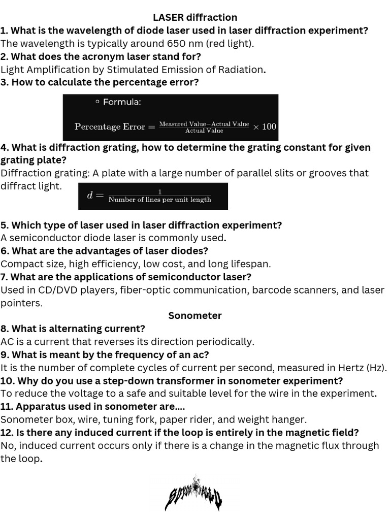 SB - Viva Answers | PDF | Diode | P–N Junction