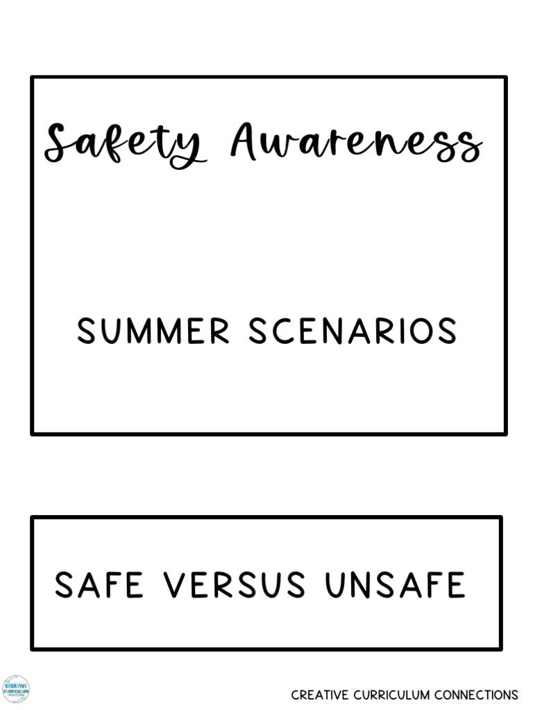 LifeSkillsIDSafeUnsafeSummerScenariosMultipleChoiceWorksheets-2 | PDF