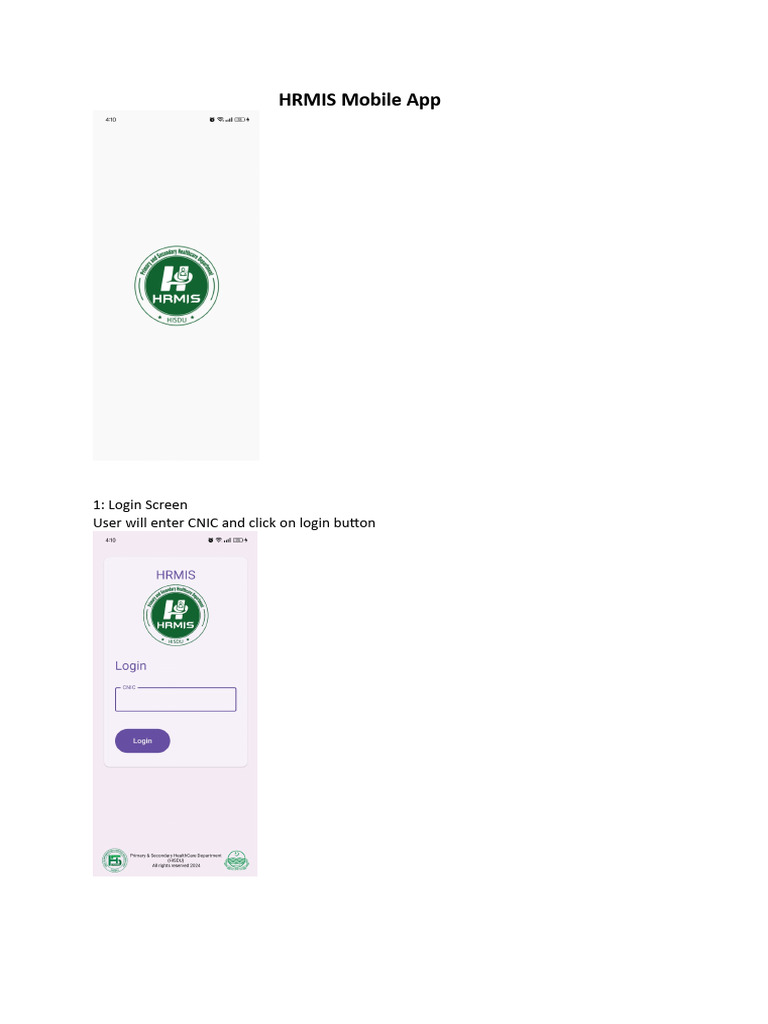 HRMIS Mobile App usage | PDF
