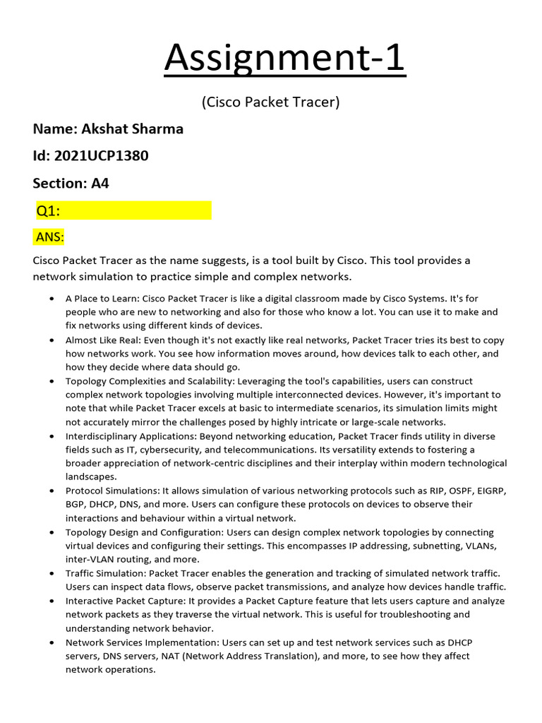 2021UCP1380 CPT | PDF | Computer Network | Network Topology