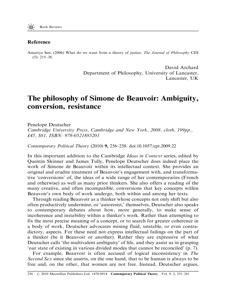 cpt.2009.22 | PDF | Simone De Beauvoir | Gender