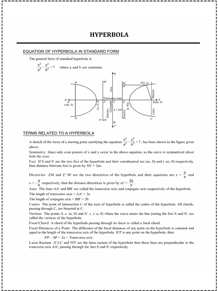 Hyperbola | PDF Hyperbola | PDF