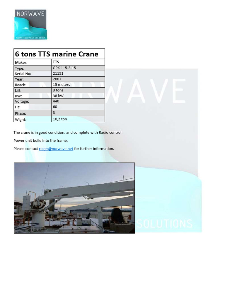 TTS-kbs-crane-Spec-1 | PDF