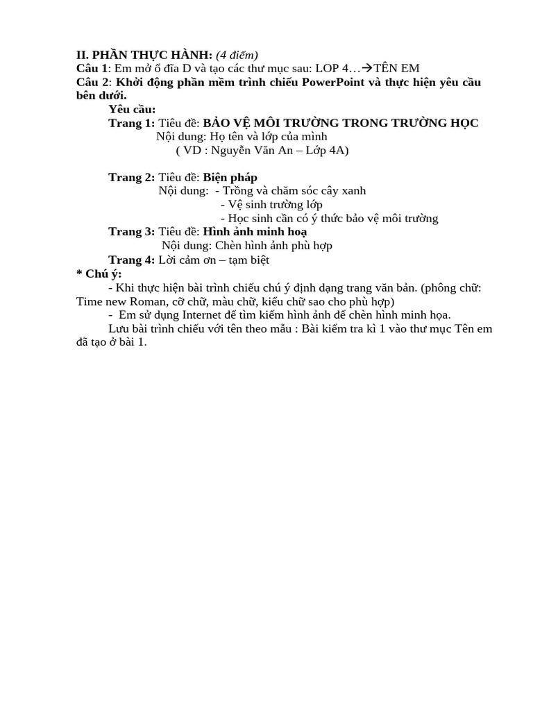 Tin4 Thuc Hanh | PDF