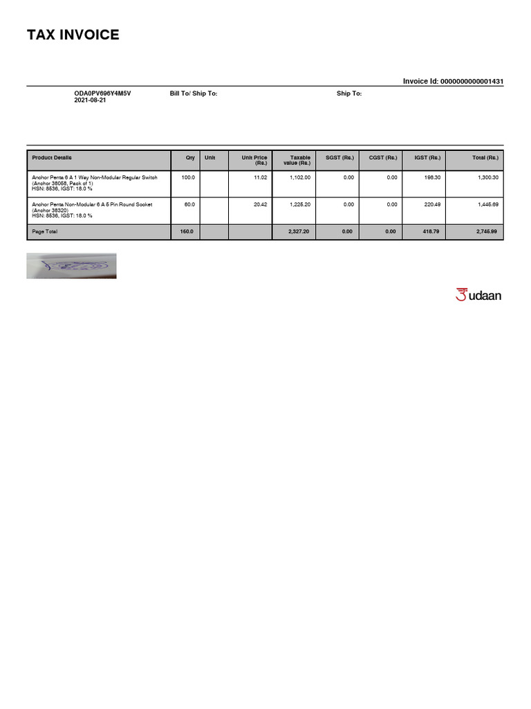 invoice_1630911477377 | PDF | Public Finance | Taxation