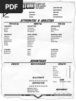 Mage The Ascension 20th Anniversary Edition Character Sheet | PDF