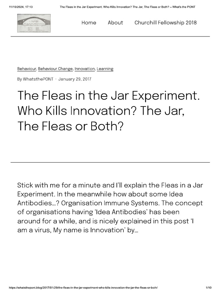 Fleas in A Jar | PDF