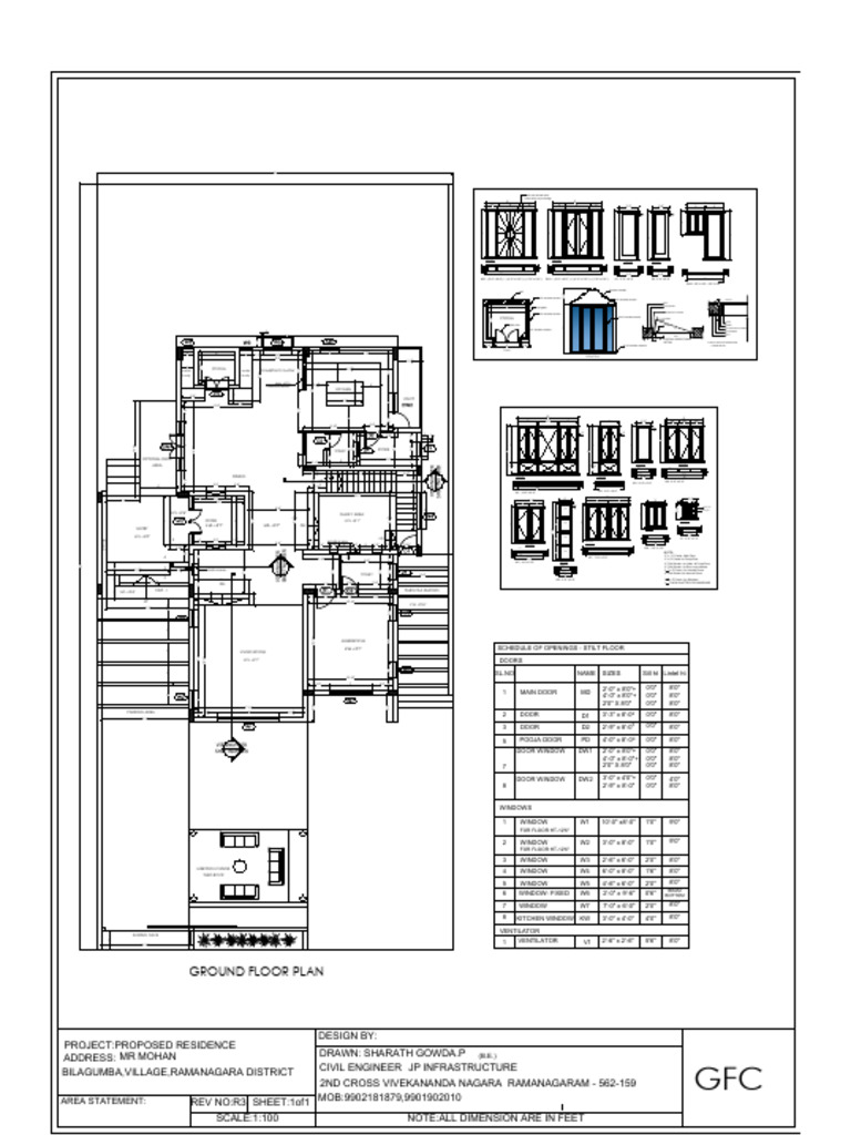 GF-DOOR WINDOW SCHEDULE R1 -Model | PDF | Buildings And Structures ...