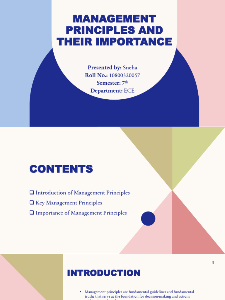 Management Principles and Their Importance | PDF | Leadership | Goal