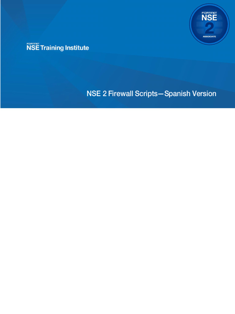 NSE 2 - Firewall Script | PDF | Cortafuegos (informática) | Informática