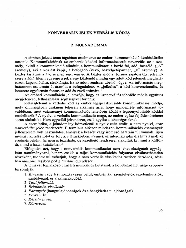 Nonverbalis Jelek | PDF