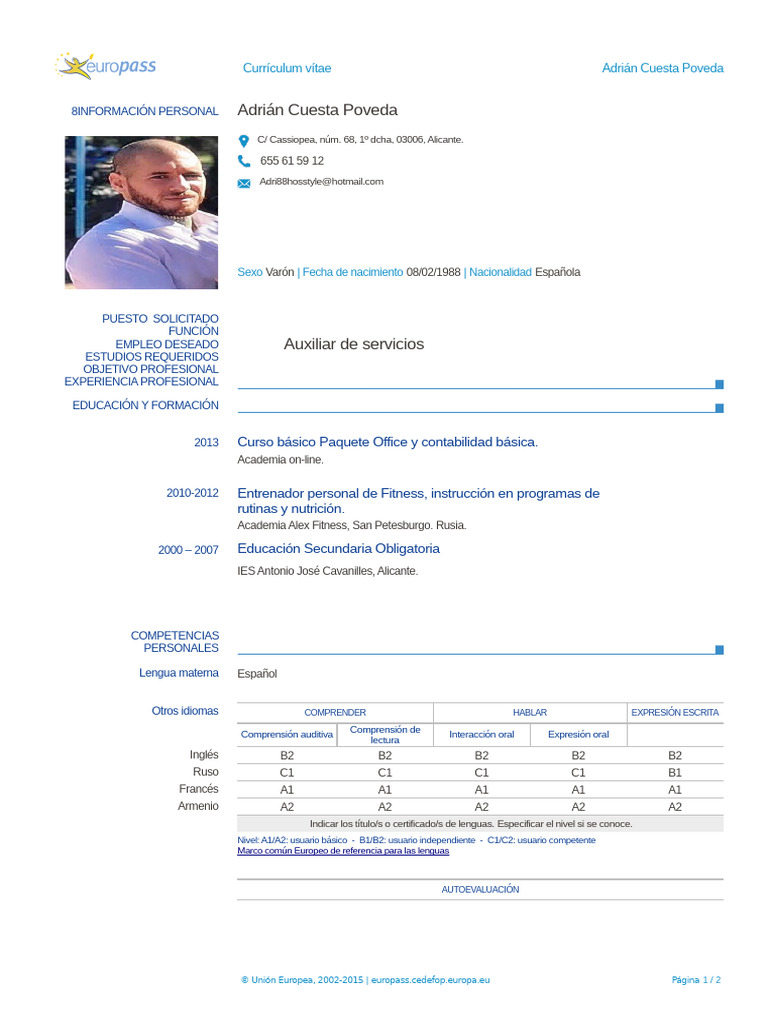 11 CV Adrian Cuesta | PDF