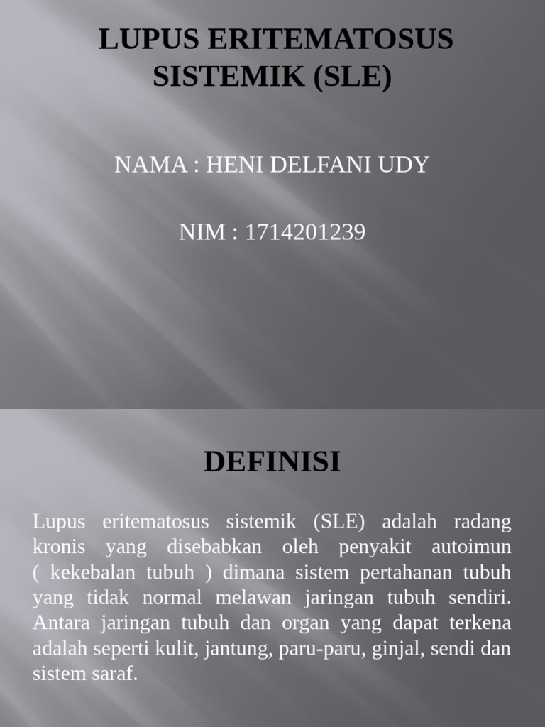 Perawatan Lupus Eritematosus Sistemik | PDF