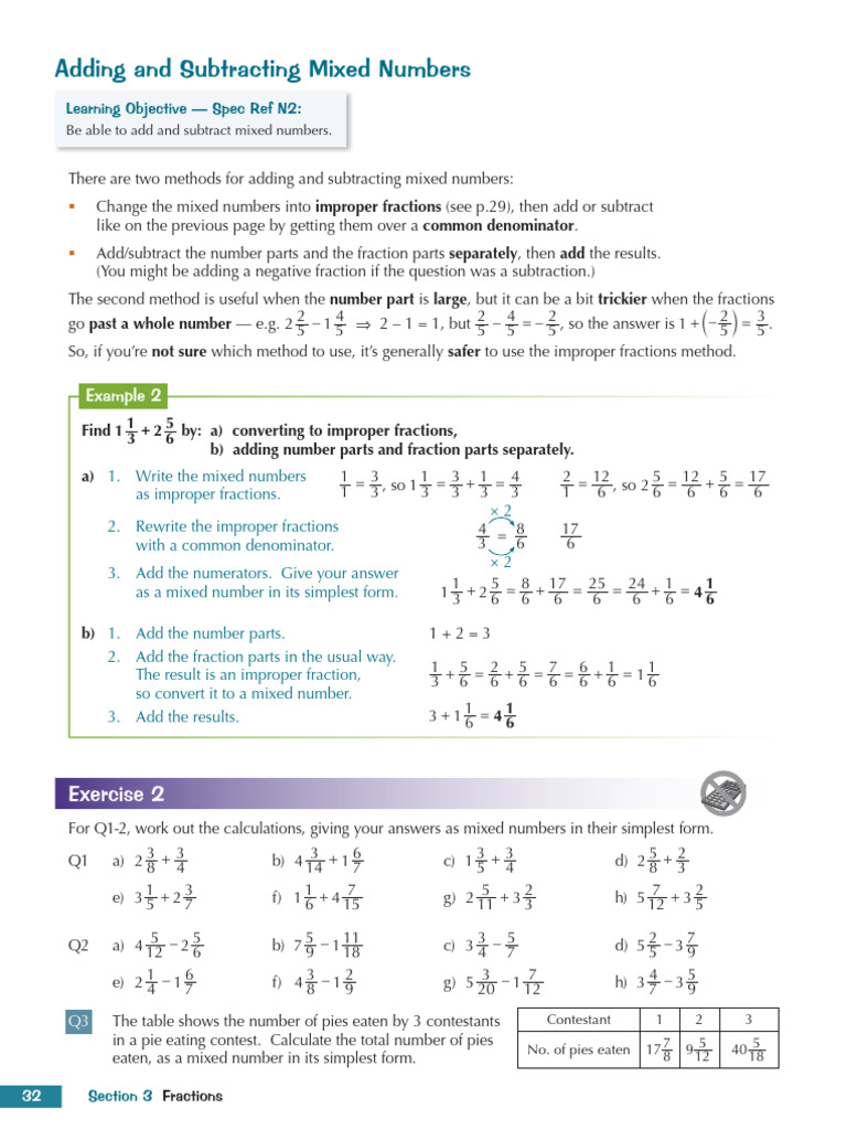 Number - Fractions Arithmetic | PDF | Arithmetic | Mathematical Notation