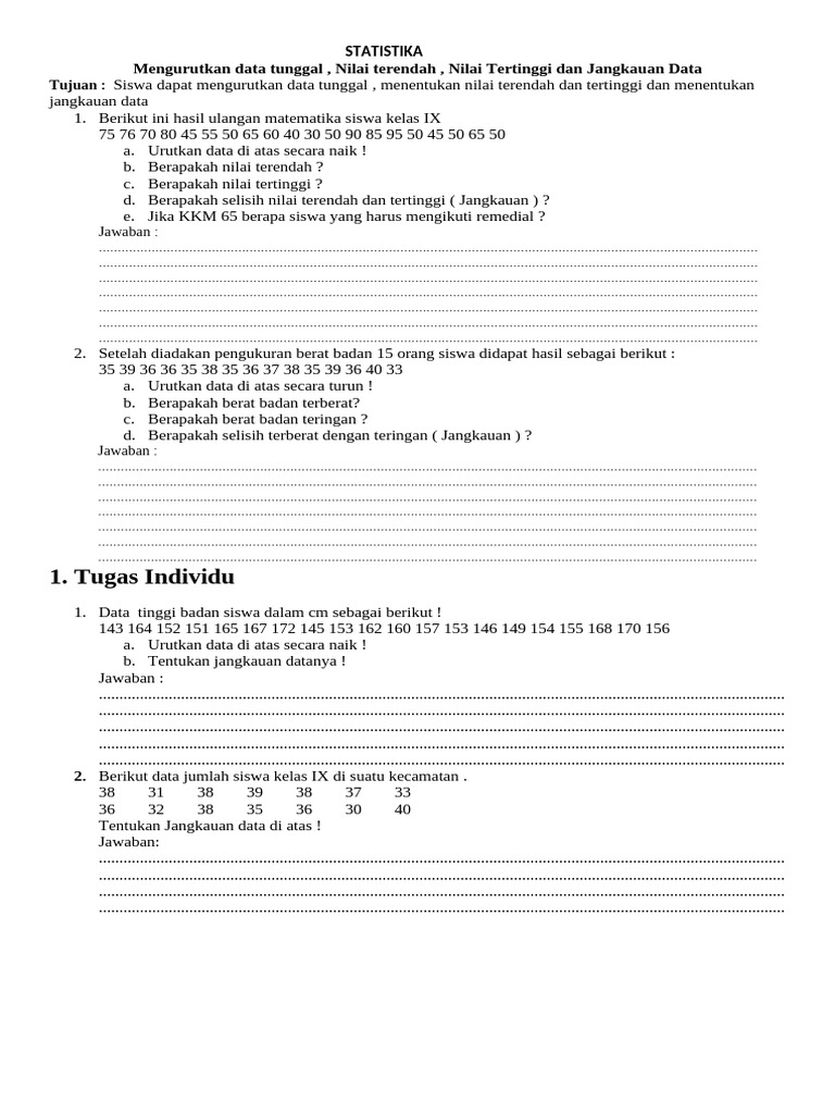 LKS 3.1.2 Mengurutkan Data | PDF