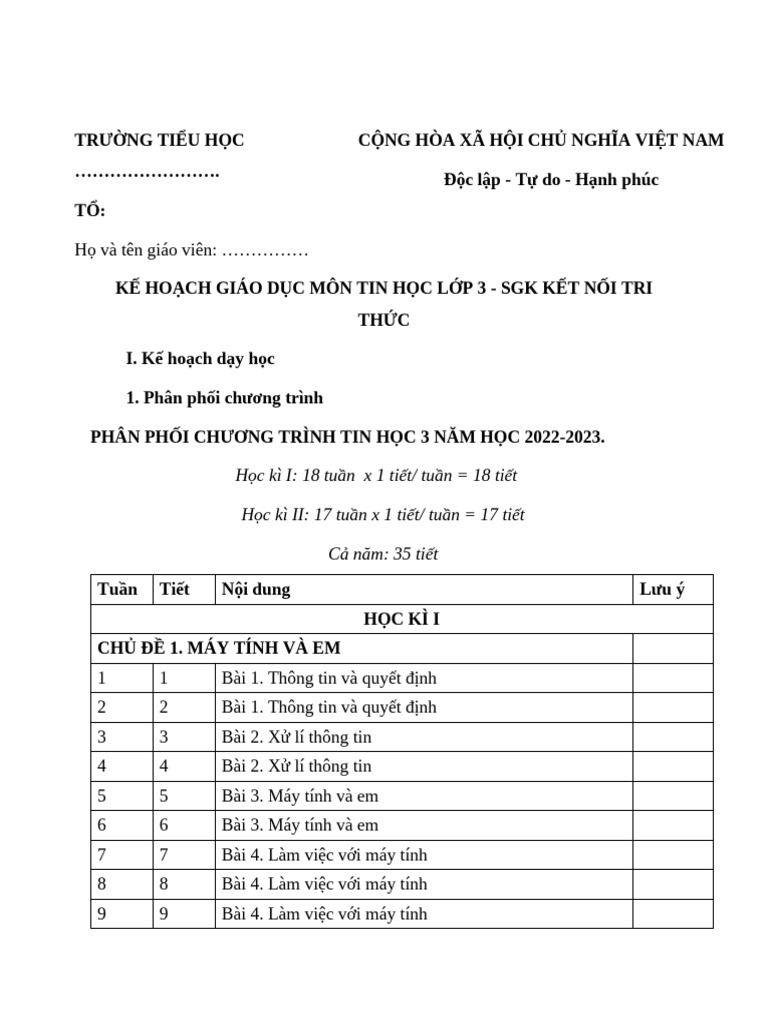 PPCT Tinhoc3 KNTT | PDF