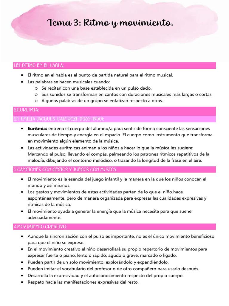 T3 El Ritmo y Movimiento | PDF