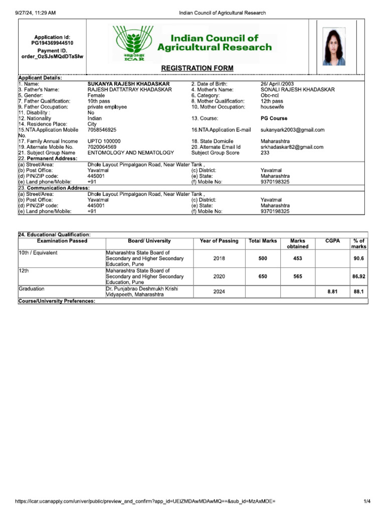 Updated Form Icar | PDF