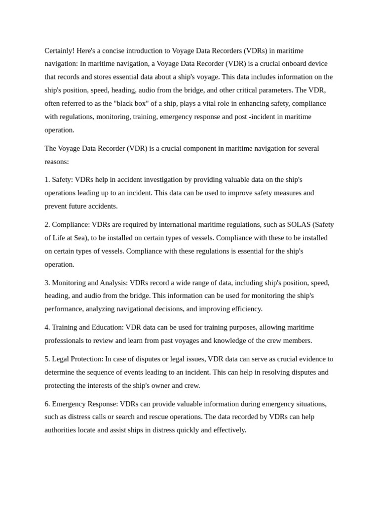 VDR group | PDF | Risk Management | Regulatory Compliance