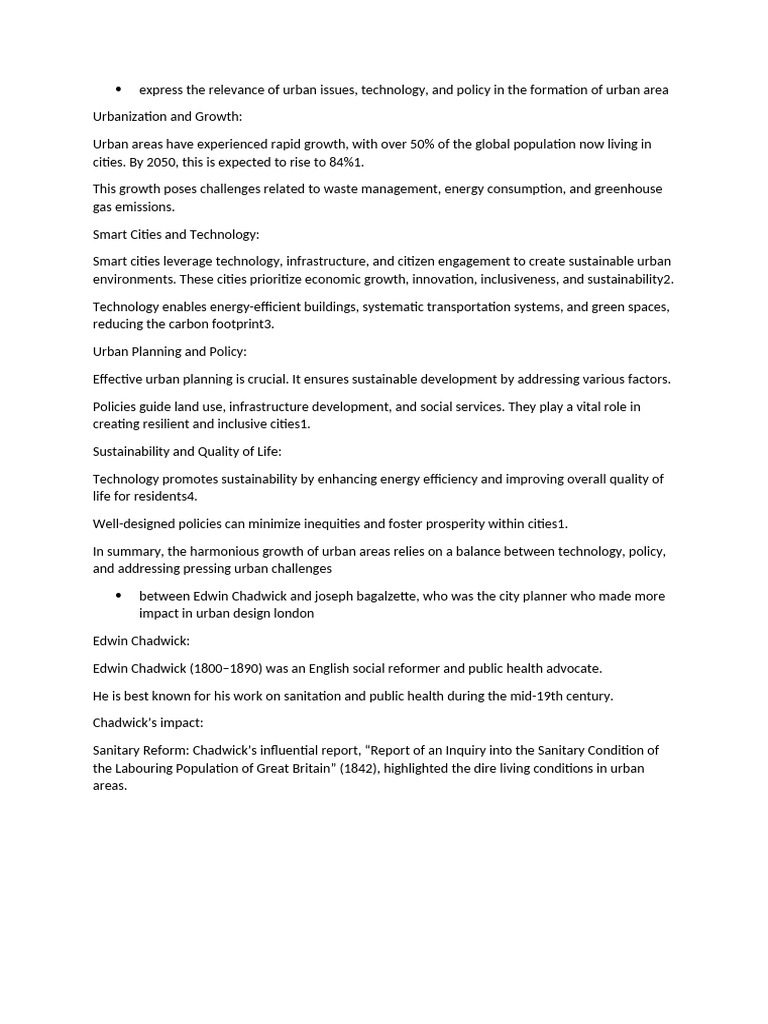 express the relevance of urban issues | PDF | Public Health | Sanitary ...