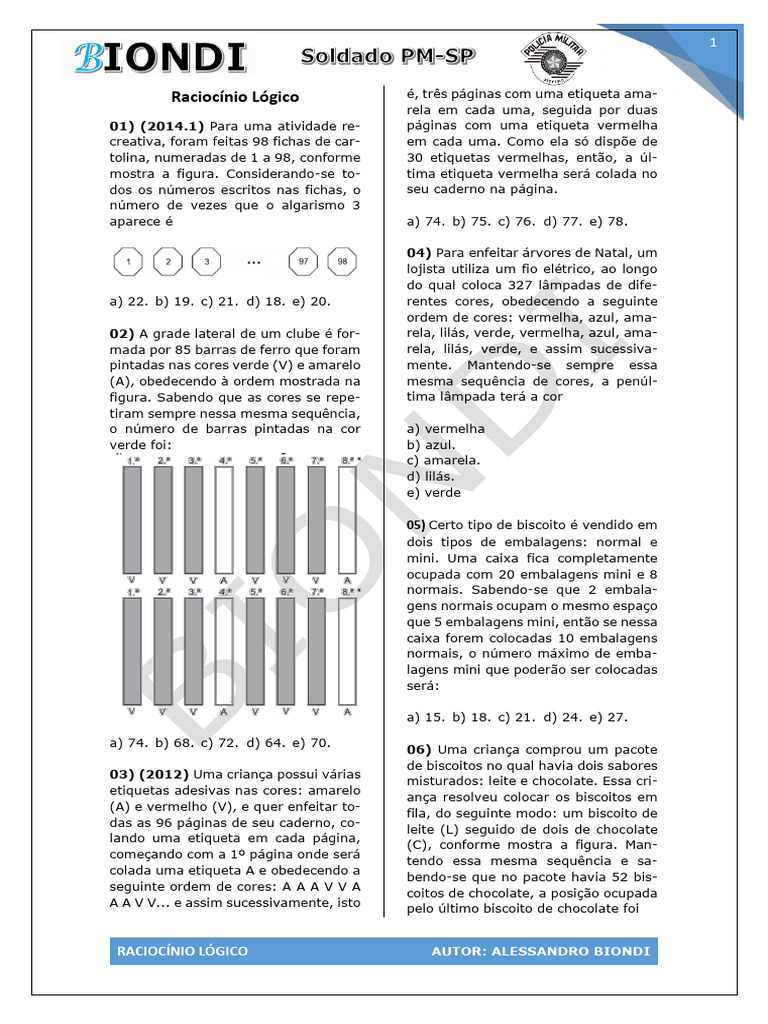 RLM Atualizada.docx | PDF | Sequência | Cor