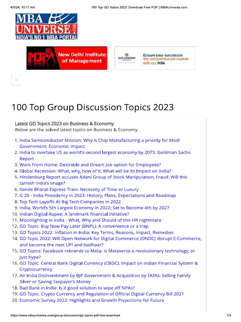 gd topic | PDF