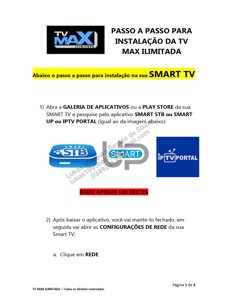 TV Max - Smart TV - Smart STB - Smart Up - Iptv Portal | PDF